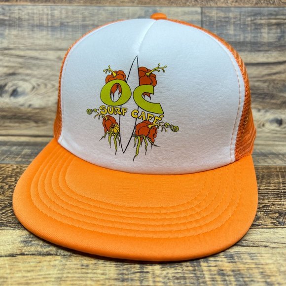 Unbranded | Accessories | Oc Surf Cafe Mens Trucker Hat Orange Snapback ...